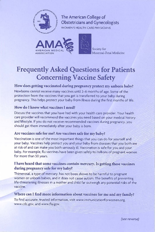 Immunization Materials for Providers